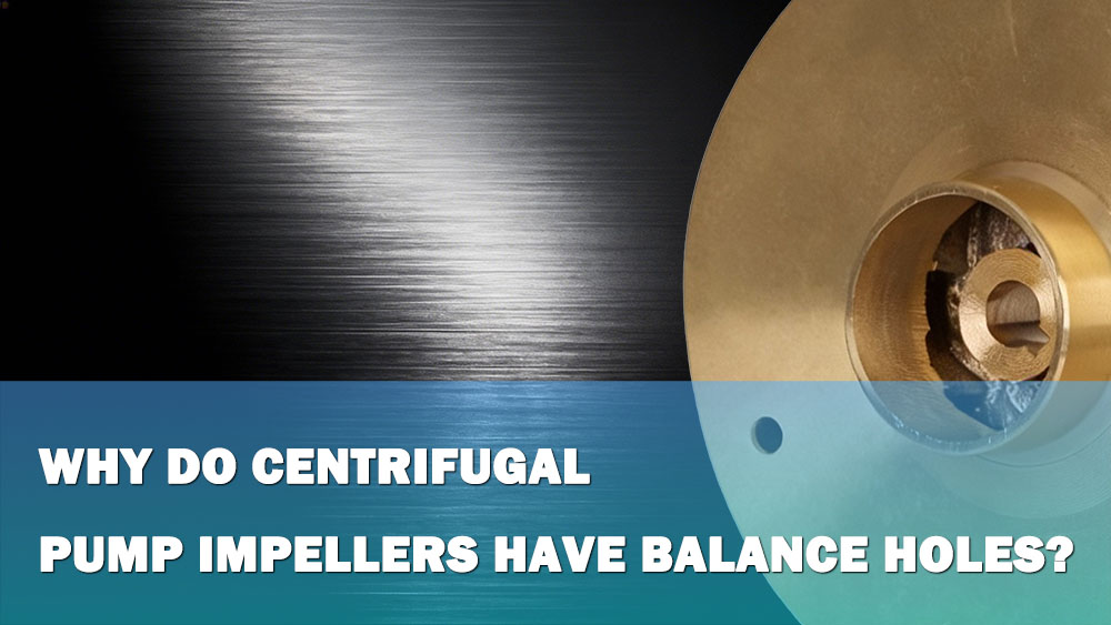 Why do centrifugal pump impellers have balance holes?